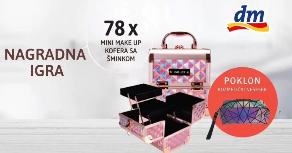 dm nagradna igra POKLON Neseser & Kofer sa šminkom - ustedite.ba