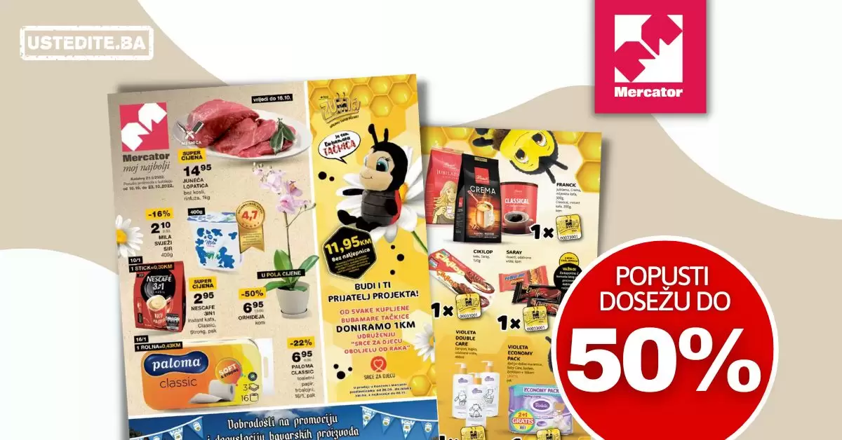 Mercator katalog ⭐ SNIŽENJE do 50% ⭐ akcija 10-23.10.2022. - ustedite.ba