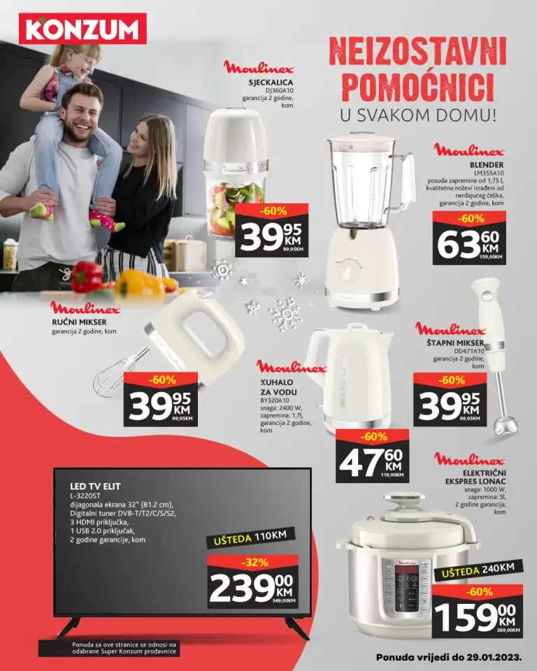 Konzum Mali kućanski aparati ⇢ SNIŽENJE do -60% - ustedite.ba