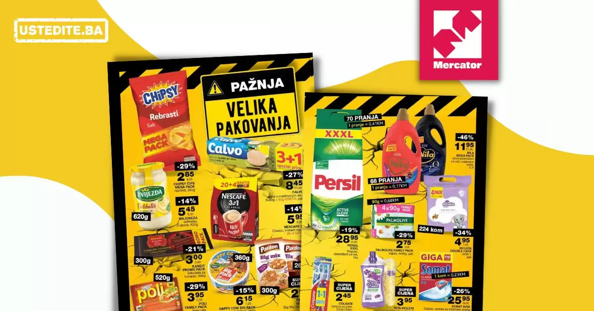Mercator VELIKA PAKOVANJA = VELIKE UŠTEDE - ustedite.ba