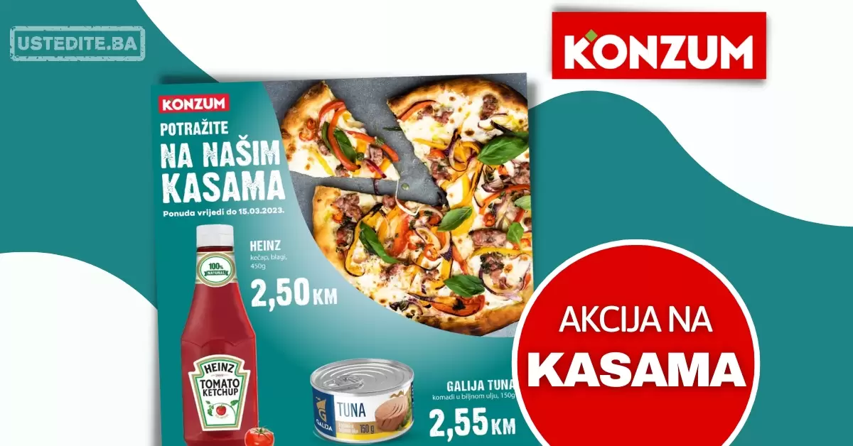 Konzum AKCIJA NA KASAMA do 15.3.2023. - ustedite.ba