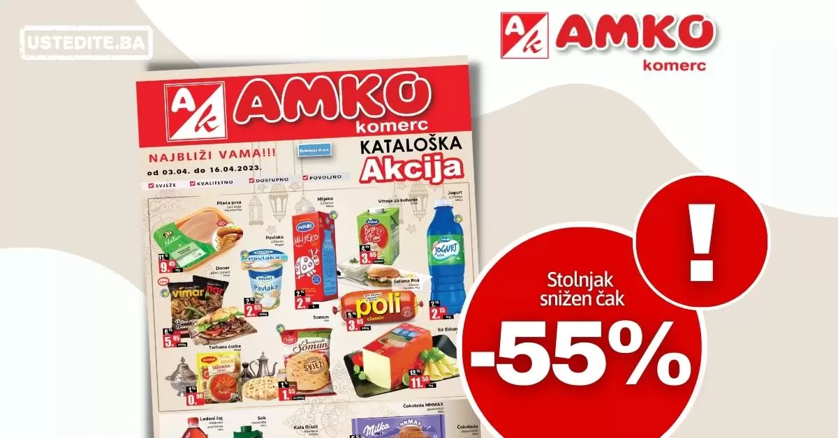 Amko katalog SNIŽENJE do 55% 3-16.4.2023. - ustedite.ba