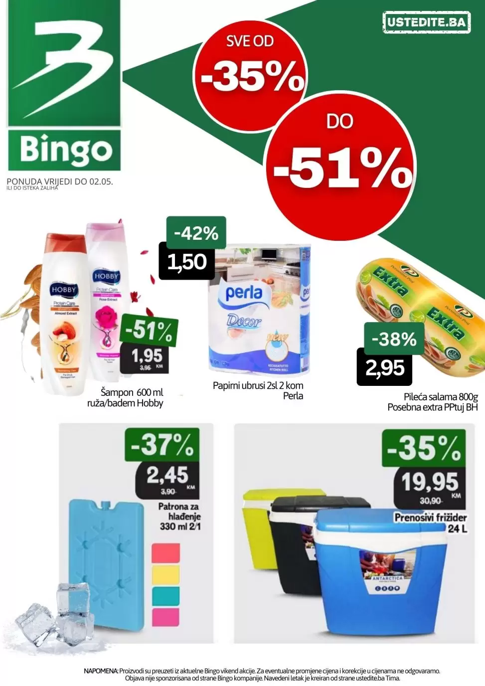 Bingo SAMO NAJVEĆA SNIŽENJA do 02.05.2023. - ustedite.ba