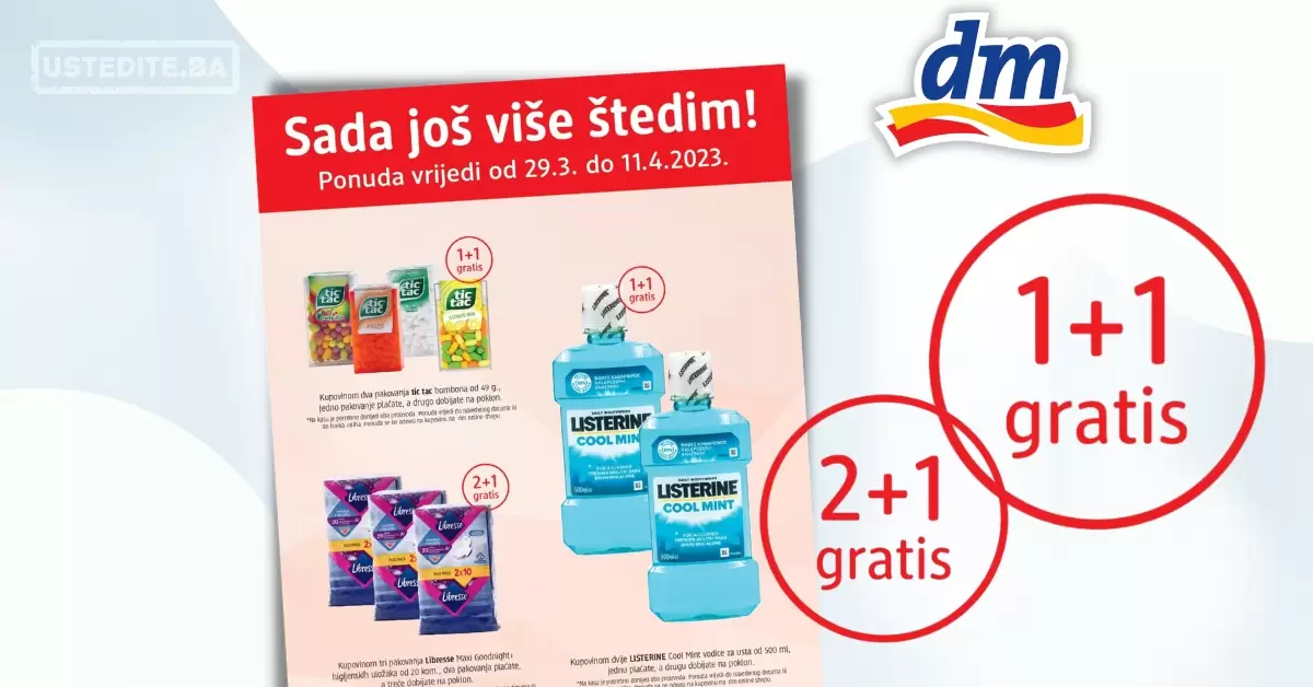 dm GRATIS akcija sniženja do 11.4.2023. - ustedite.ba
