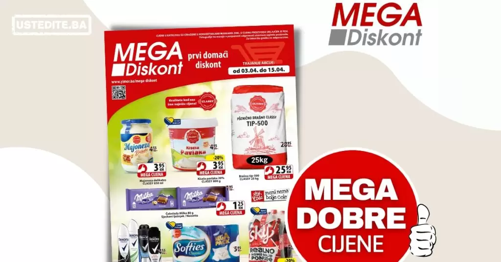 Mega Diskont katalog 3-15.4.2023. - ustedite.ba