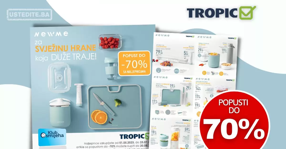 Tropic katalog SNIŽENJE DO 70% ~ akcija do 20.8.2023. - ustedite.ba