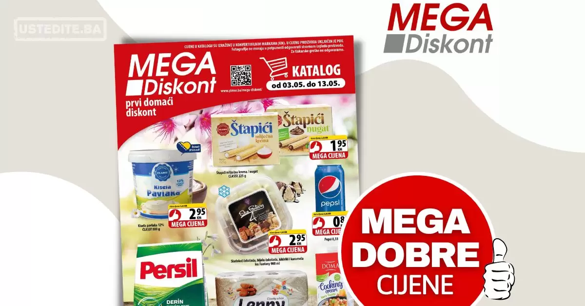 Mega Diskont katalog 3-13.5.2023. - ustedite.ba