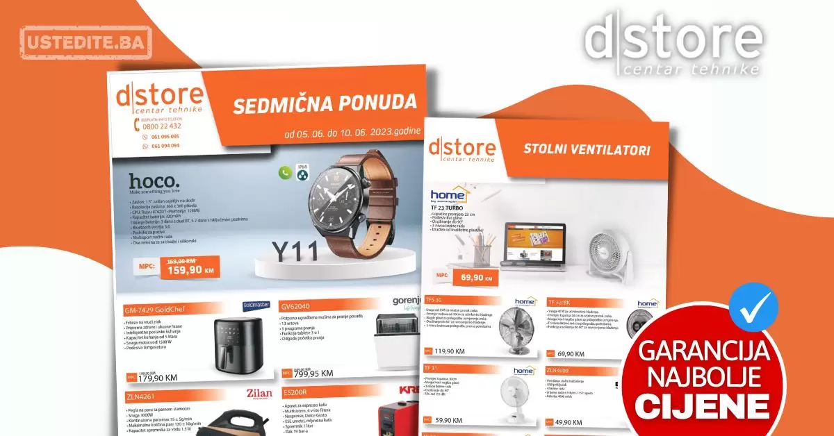 Dstore SEDMIČNA PONUDA 05-10.06.23. - ustedite.ba