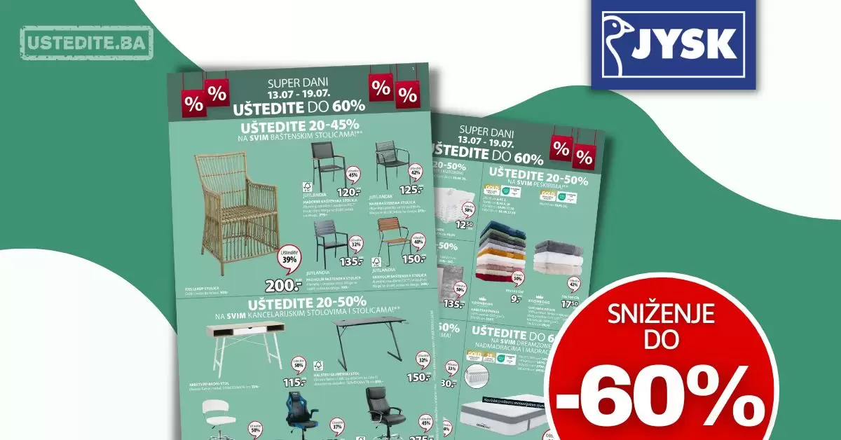 Jysk katalog SUPER DANI 13-19.7. 2023. - ustedite.ba