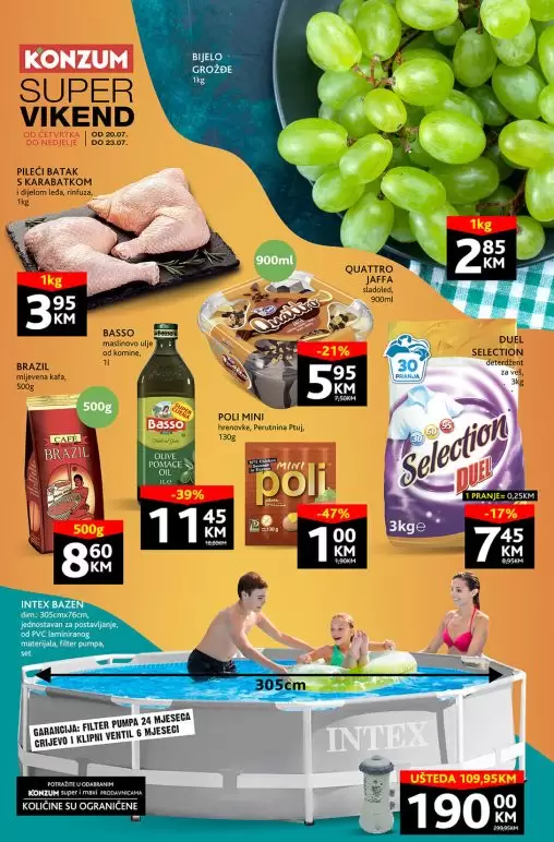Konzum vikend akcija 20-23.7.2023. - ustedite.ba