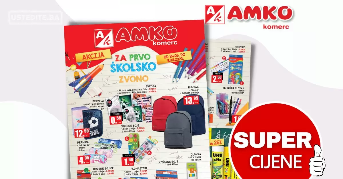 Amko katalog SVE ZA ŠKOLU 24.8-11.9.2023. - ustedite.ba