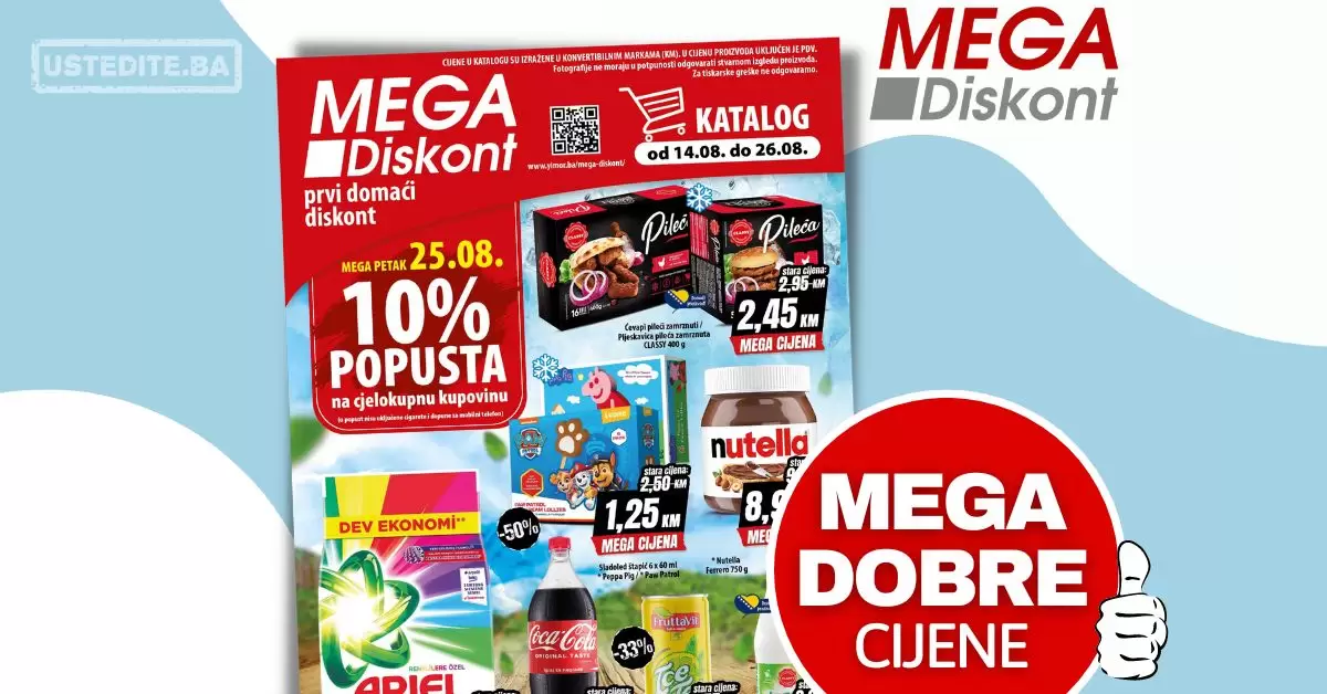Mega Diskont katalog 14-26.8.2023. - ustedite.ba
