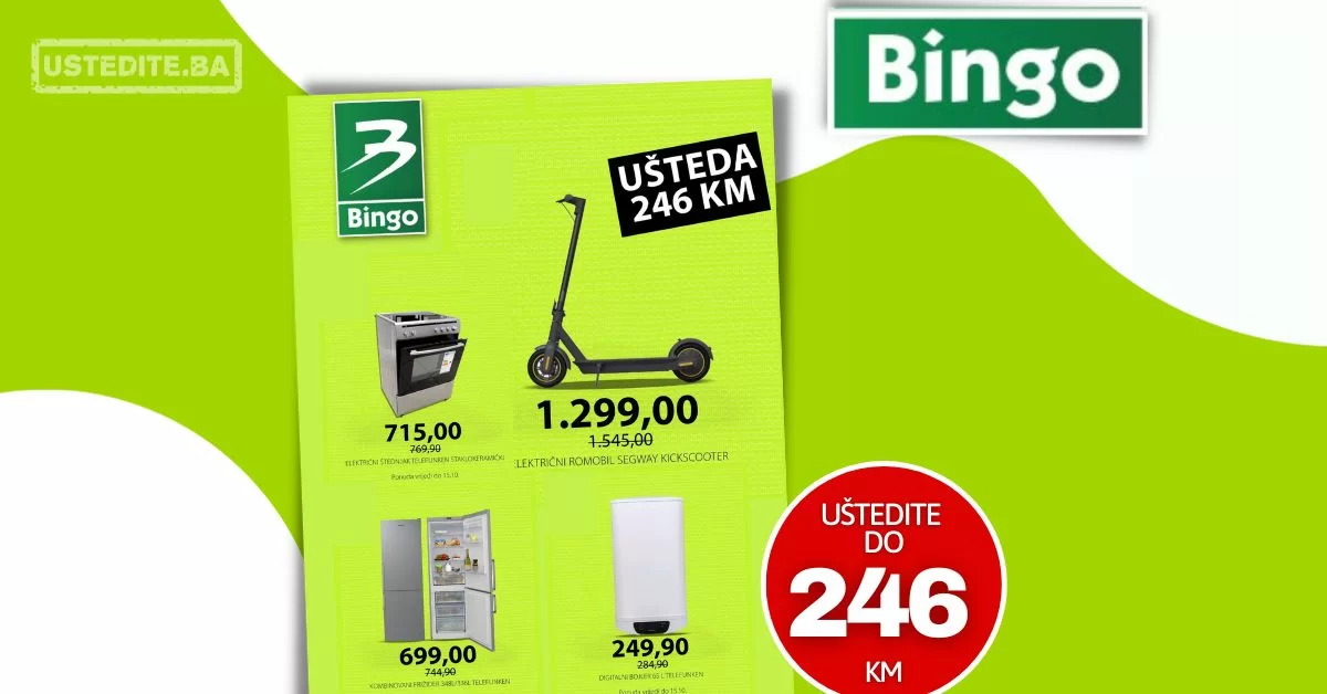 Bingo online shop - ODLIČNE UŠTEDE - sniženje do 15.10.2023. - ustedite.ba