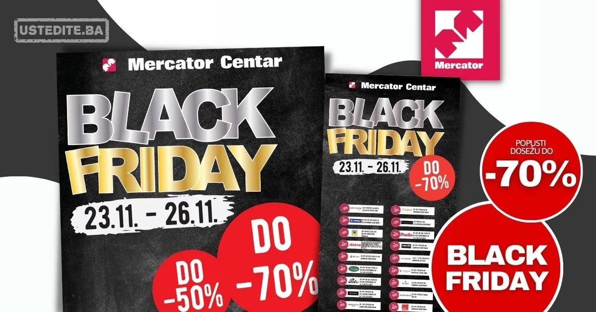 Mercator BLACK FRIDAY - SNIŽENJE DO 70% - akcija 23-26.11.2023 ...
