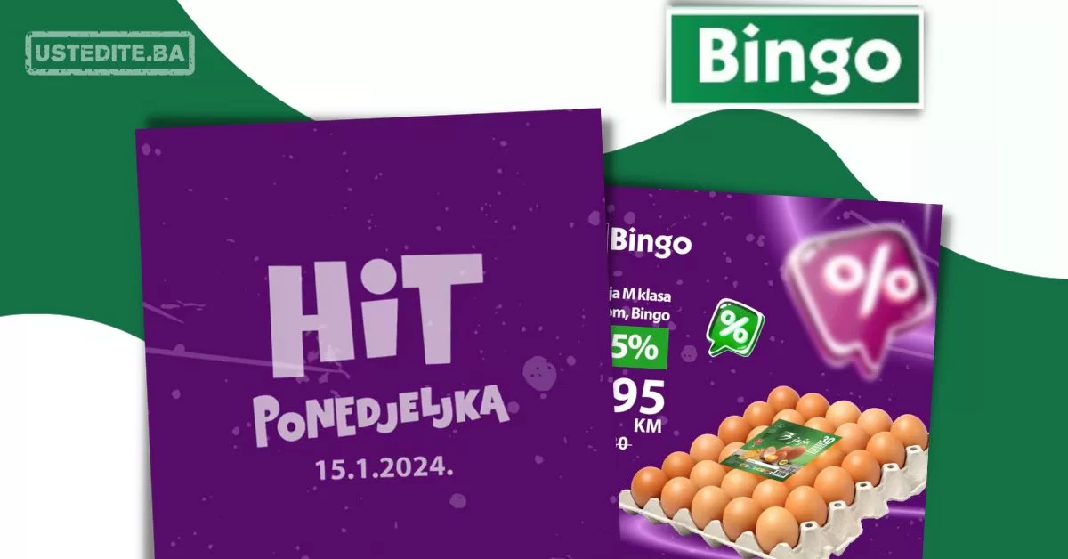 Bingo HIT PONEDJELJKA 15.1.2024. - ustedite.ba