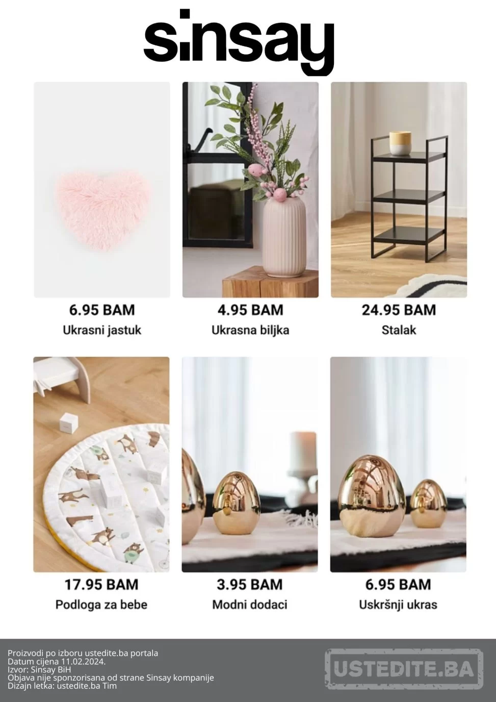 NOVITETI u Sinsay HOME - februar 2024. - ustedite.ba