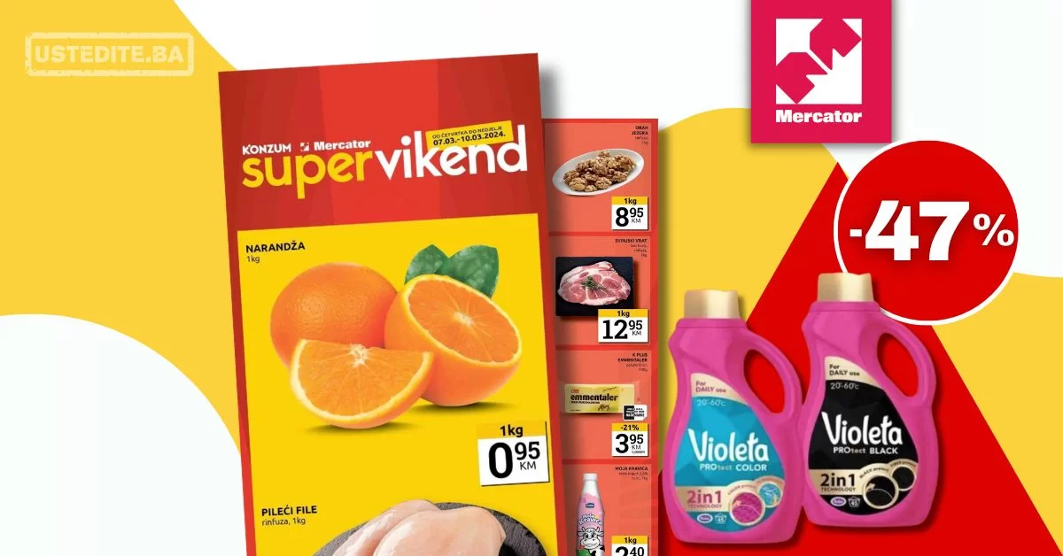 Mercator vikend akcija 7-10.3.2024. - ustedite.ba