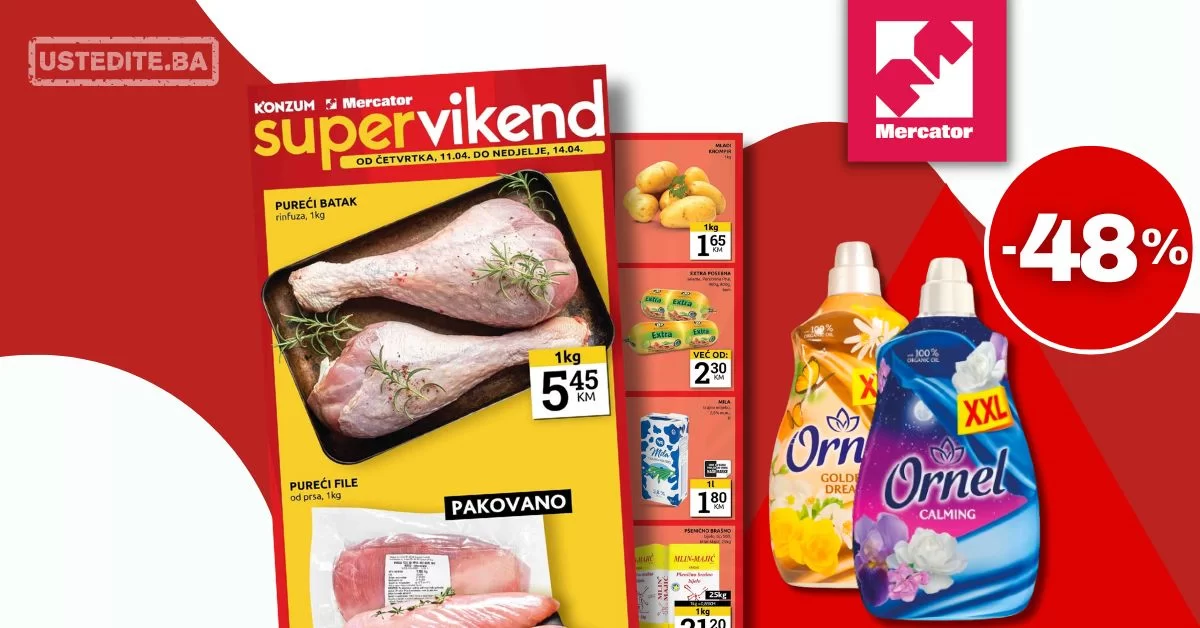 Mercator vikend akcija 11-14.4.2024. - ustedite.ba