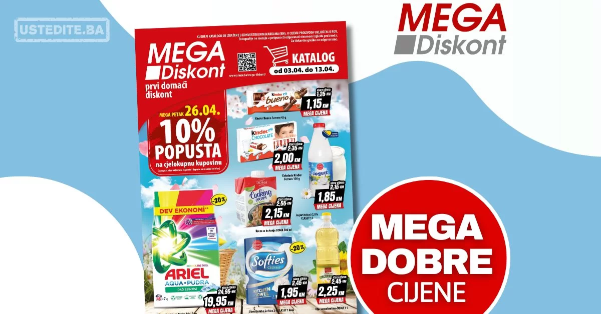 Mega Diskont katalog 3-13.4.2024. - ustedite.ba