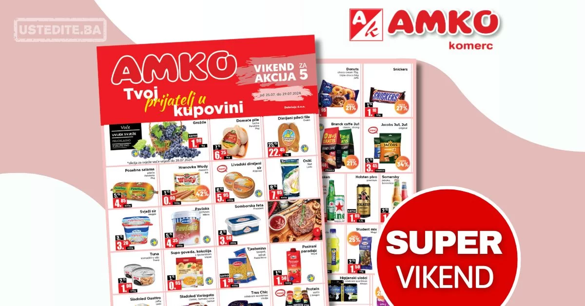 Amko vikend akcija 25-29.7.2024. - ustedite.ba
