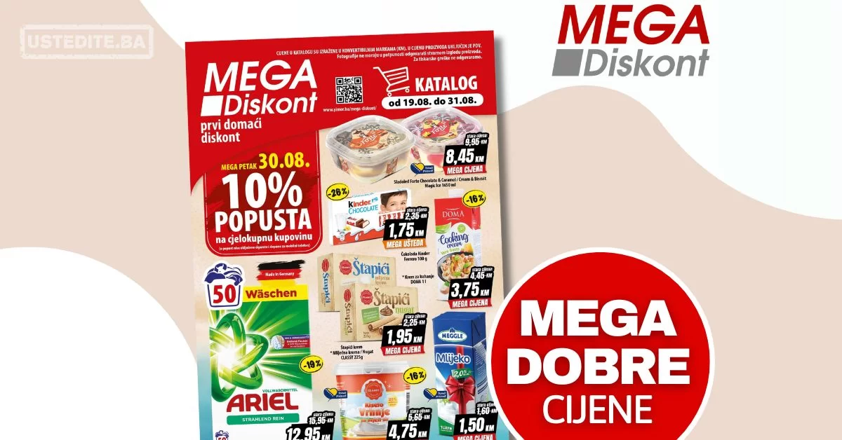 Mega Diskont katalog 19-31.8.2024. - ustedite.ba