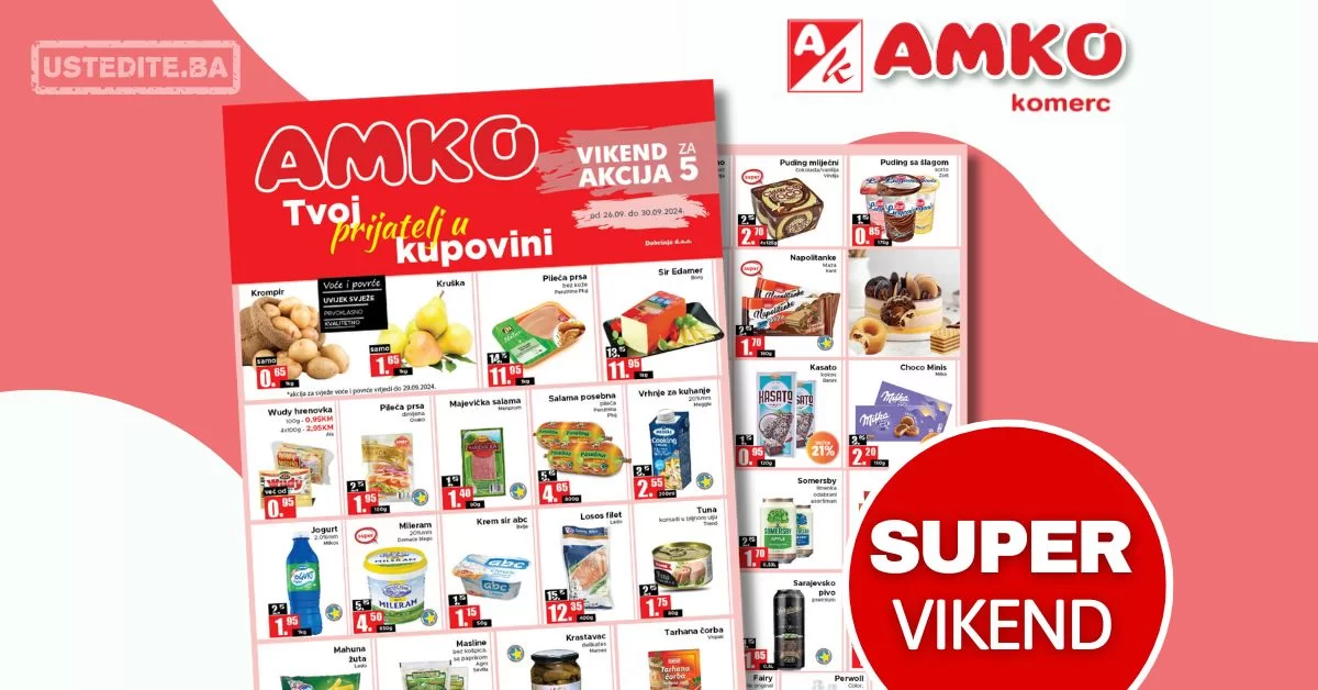 Amko vikend akcija 26-30.9.2024. - ustedite.ba