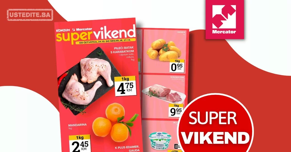 Mercator vikend akcija 24-29.10.2024. - ustedite.ba
