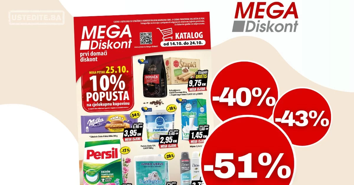 Mega Diskont katalog 14-24.10.2024. - ustedite.ba