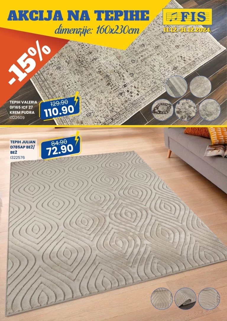 Fis akcija TEPISI 11-31.12.2024. - ustedite.ba
