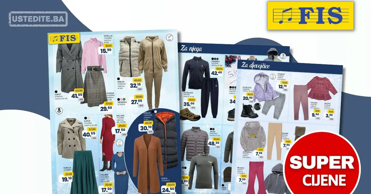 Fis katalog ODJEĆA & OBUĆA - sniženje do 3.2.2025. - ustedite.ba