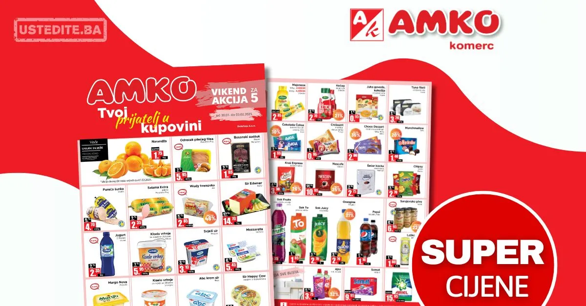 Amko vikend akcija 30.1-3.2.205. - ustedite.ba