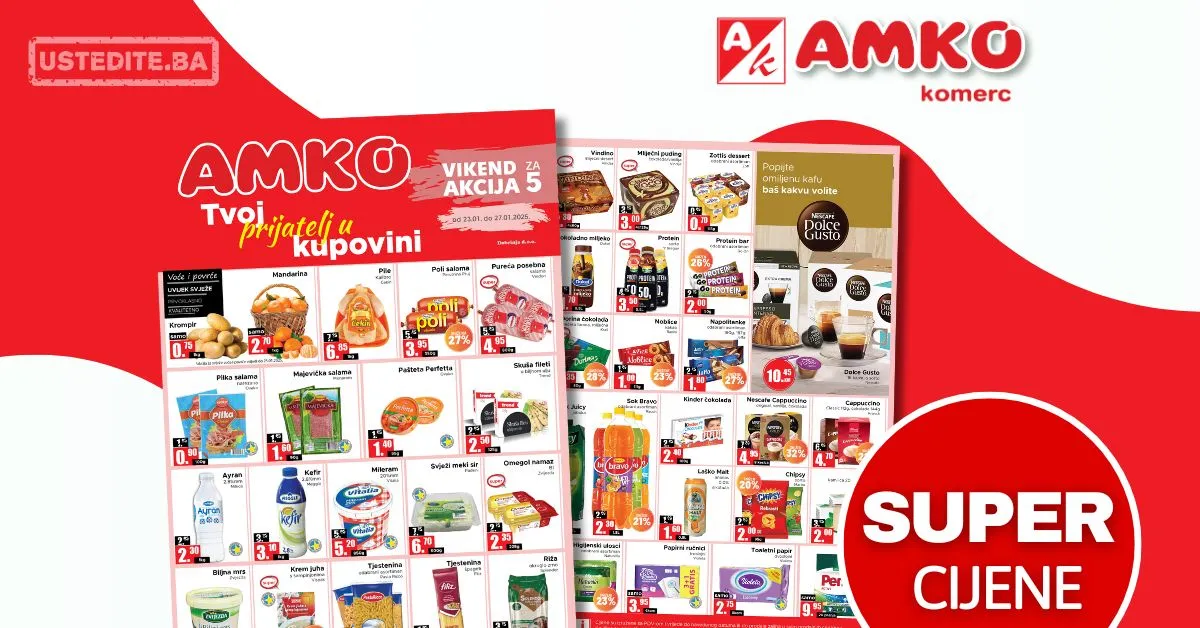 Amko vikend akcija 23-27.1.2025. - ustedite.ba