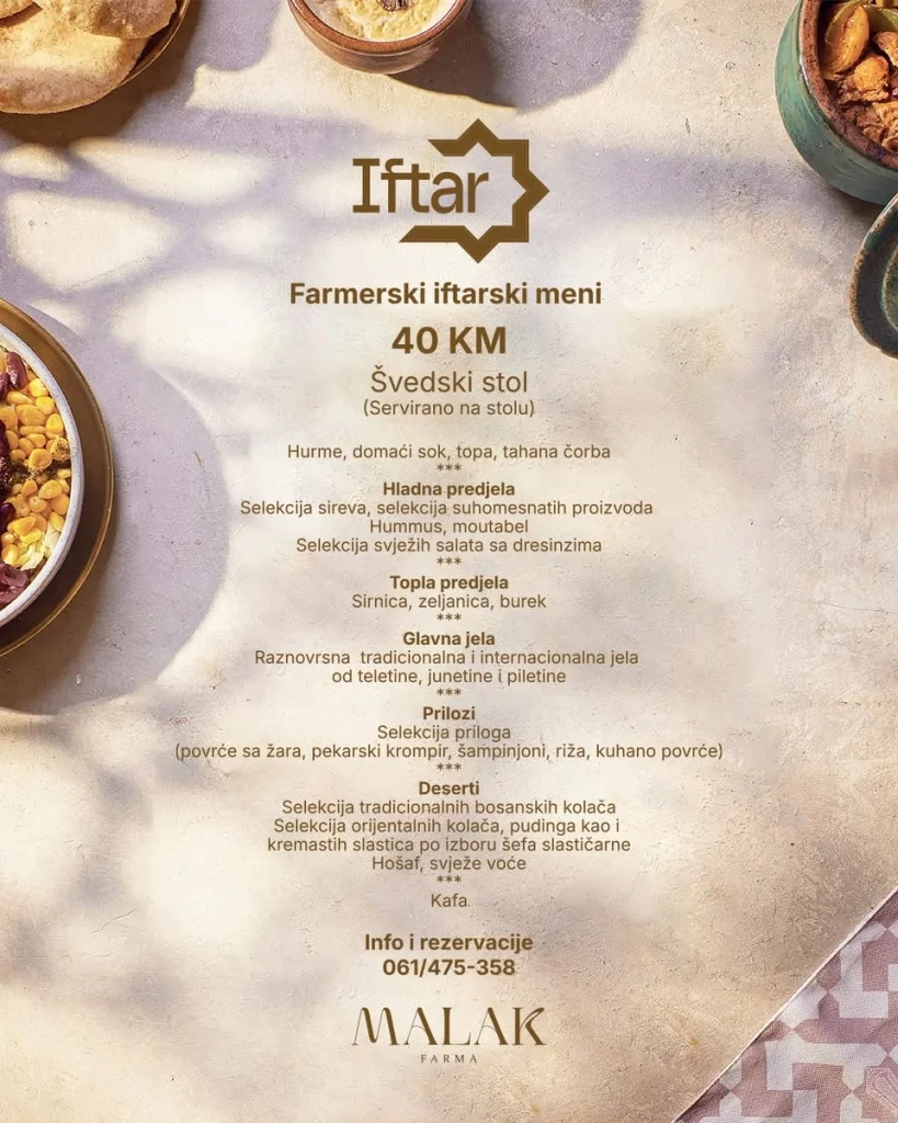 Malak Farma IFTARSKI MENI 📍 Kakanj 2025. - ustedite.ba