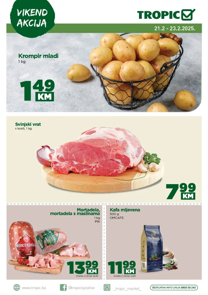 Tropic vikend akcija 21-23.2.2025. - ustedite.ba