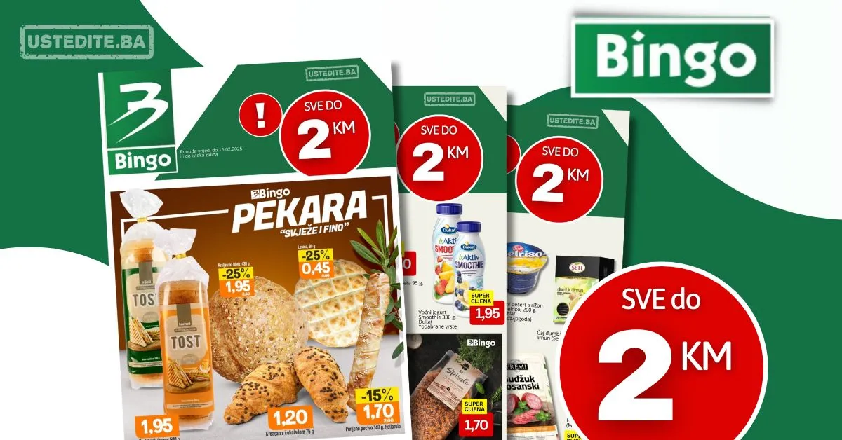 Bingo SVE DO 2 KM - akcija do 16.2.2025. - ustedite.ba