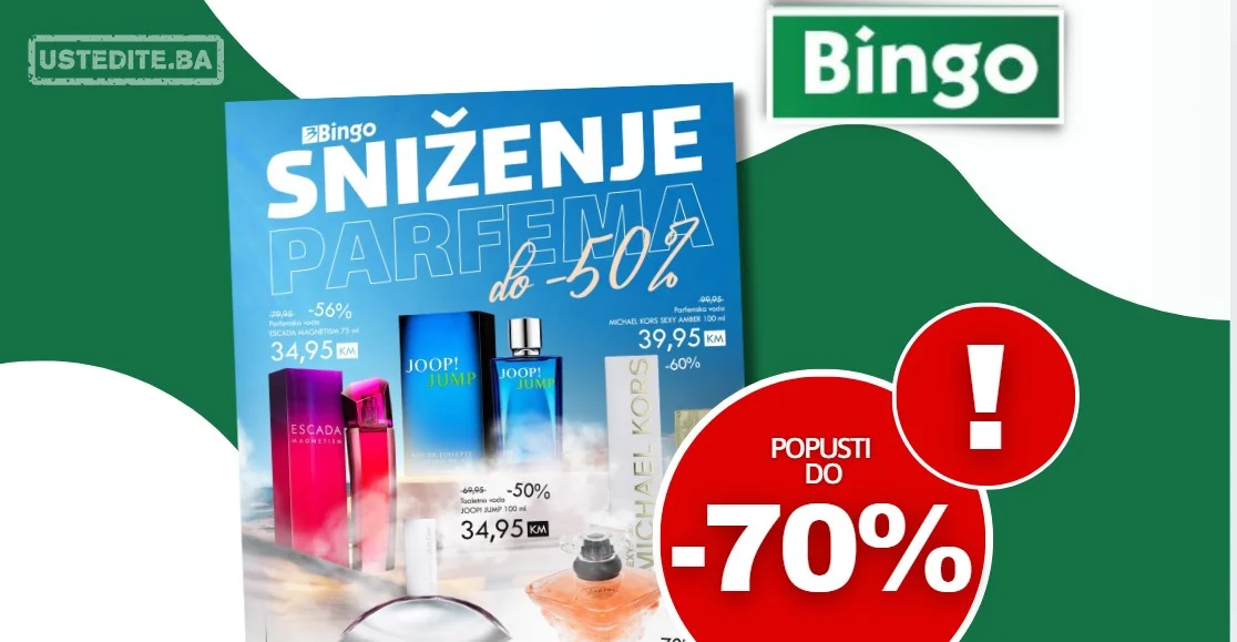 Bingo akcija PARFEMI 14-30.4.2025. - ustedite.ba