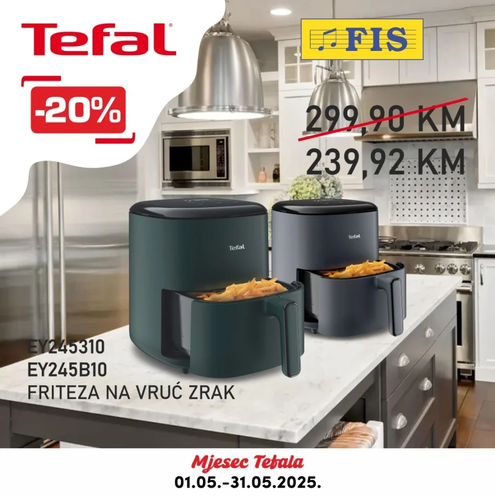 Fis akcija TEFAL – sniženje do 31.5.2025. - ustedite.ba