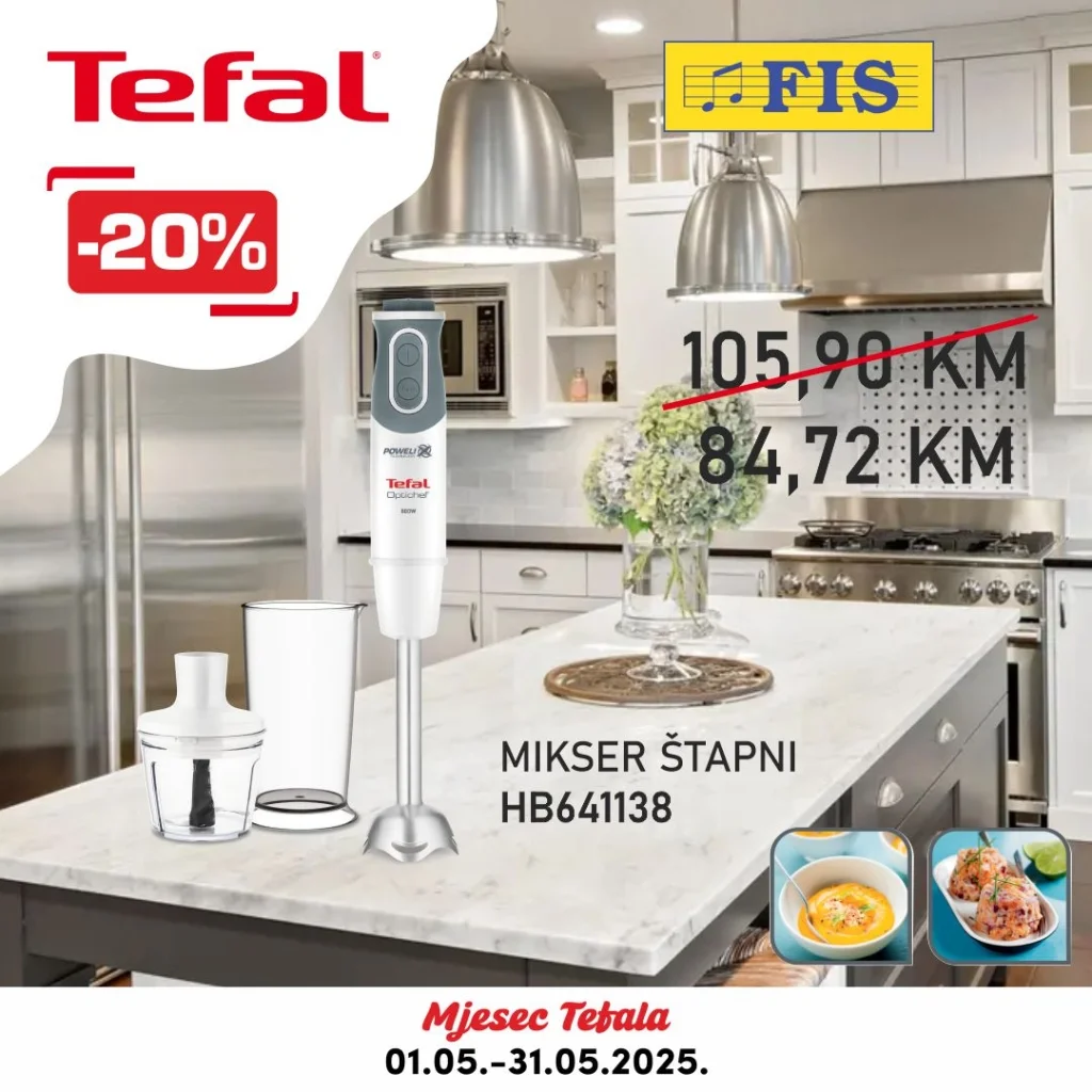 Fis akcija TEFAL – sniženje do 31.5.2025. - ustedite.ba
