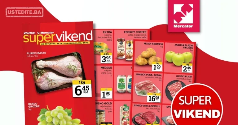 Mercator vikend akcija 28.8-1.9.2025. - ustedite.ba