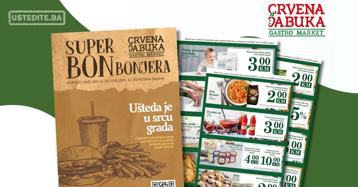 Crvena jabuka GASTRO MARKET 1-31.8.2025. - ustedite.ba