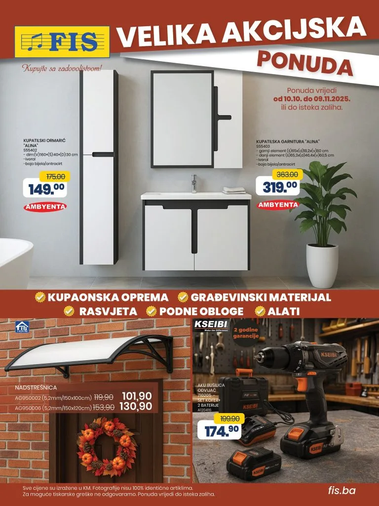 Fis VELIKA AKCIJSKA PONUDA 10.10-9-11.2025. - ustedite.ba