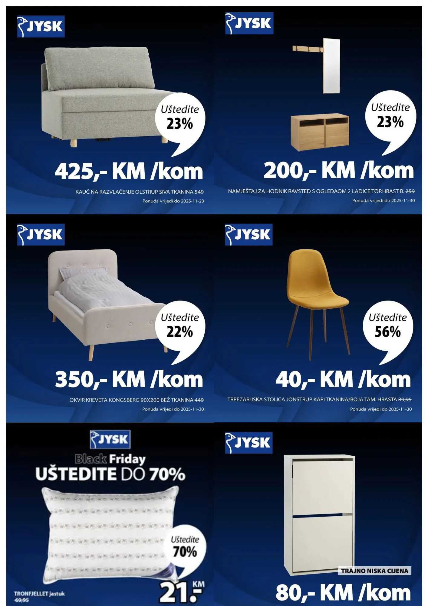 Jysk BLACK FRIDAY 19-30.11.2025. - ustedite.ba