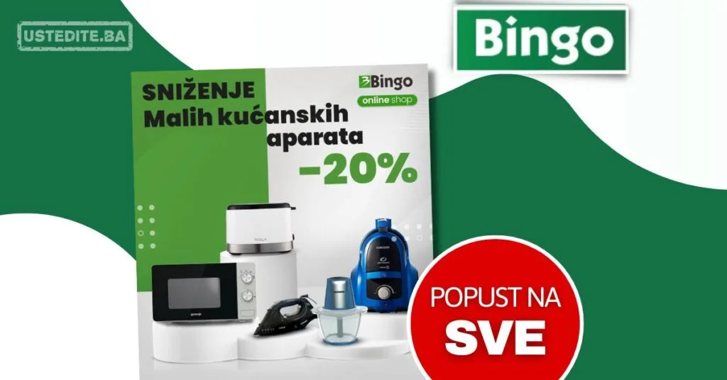 Bingo online shop SNIŽENJE TEHNIKE - akcija do 25.11.2025. - ustedite.ba