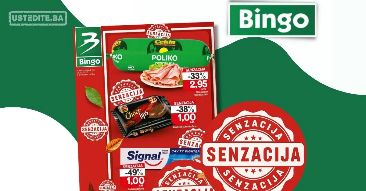 Bingo SENZACIONALNA SNIŽENJA -akcija do 16.11.2025. - ustedite.ba