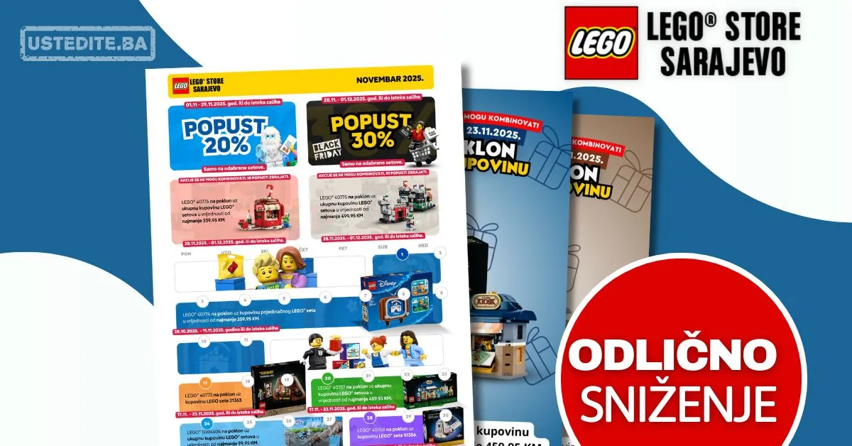 LEGO Store SNIŽENJE 1.11-1.12.2025. - ustedite.ba