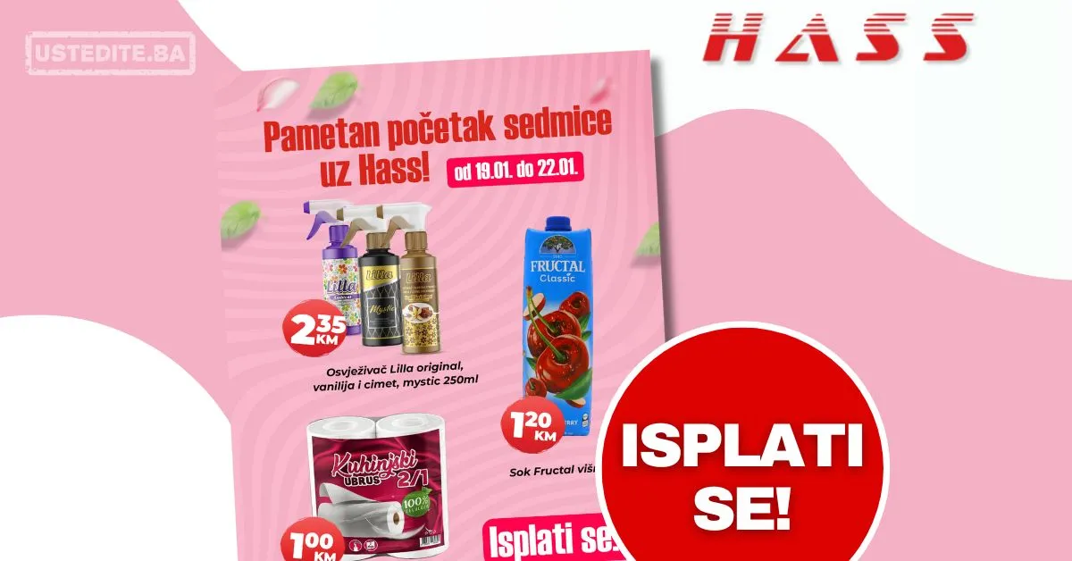Hass komerc akcija za početak sedmice 19-22.1.2026. - ustedite.ba