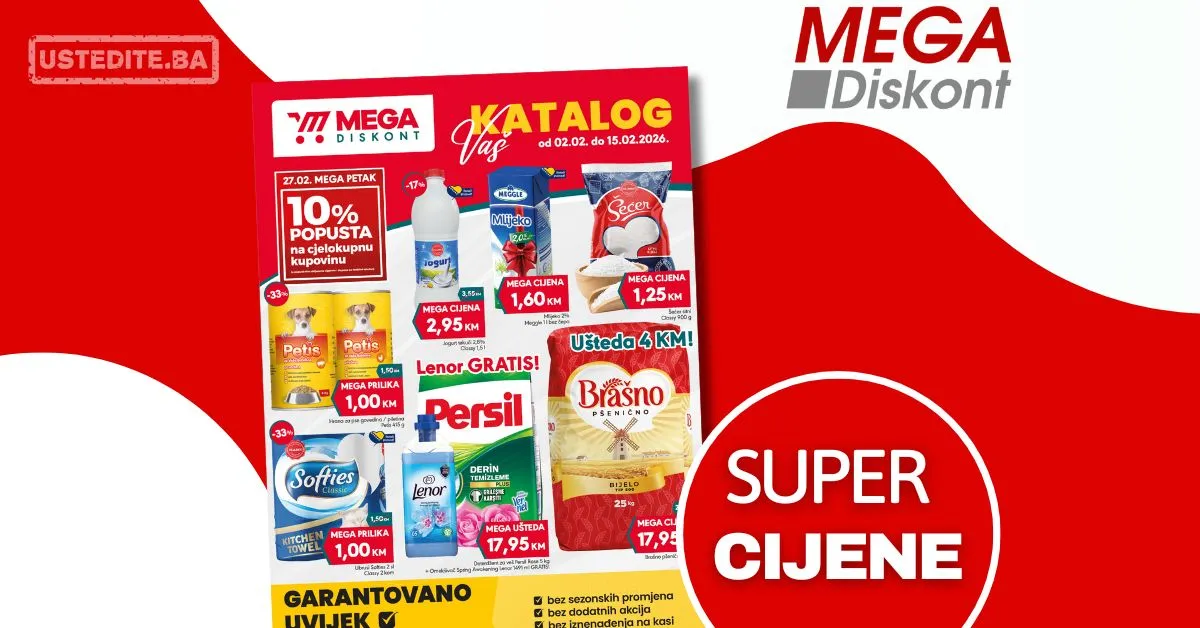 Mega Diskont katalog 2-15.2.2026. - ustedite.ba