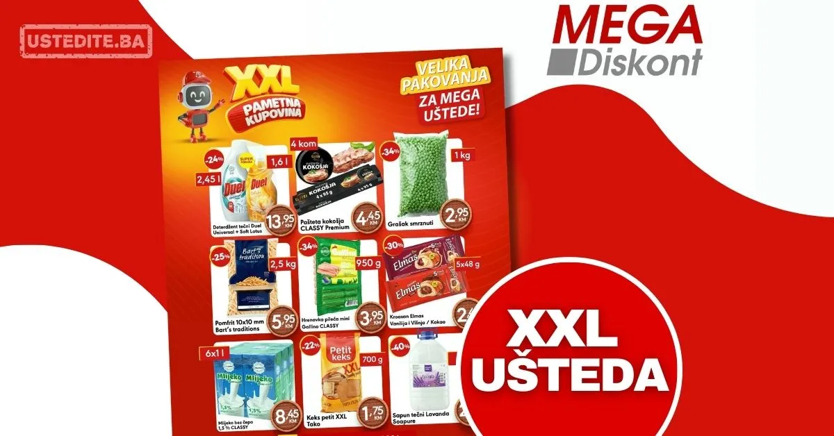 Mega Diskont XXL UŠTEDA 1-28.2.2026. - ustedite.ba